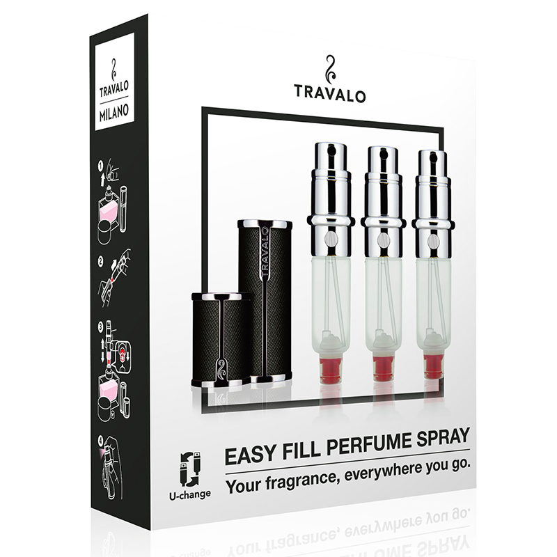 Travalo Milano HD Set Black | Buy a Travalo Perfume Atomiser